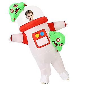 GOOSH Creations Halloween Inflatable Costume Full Body Astronauts and Aliens Inflatable Costume with two aliens costume suitable for Halloween, Costume parties, Carnival, Cosplay, etc.