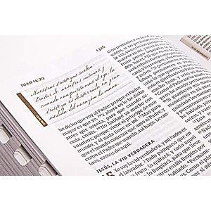 RVR 1960 Biblia de estudio Spurgeon, negro piel genuina con índice (Spanish Edition)