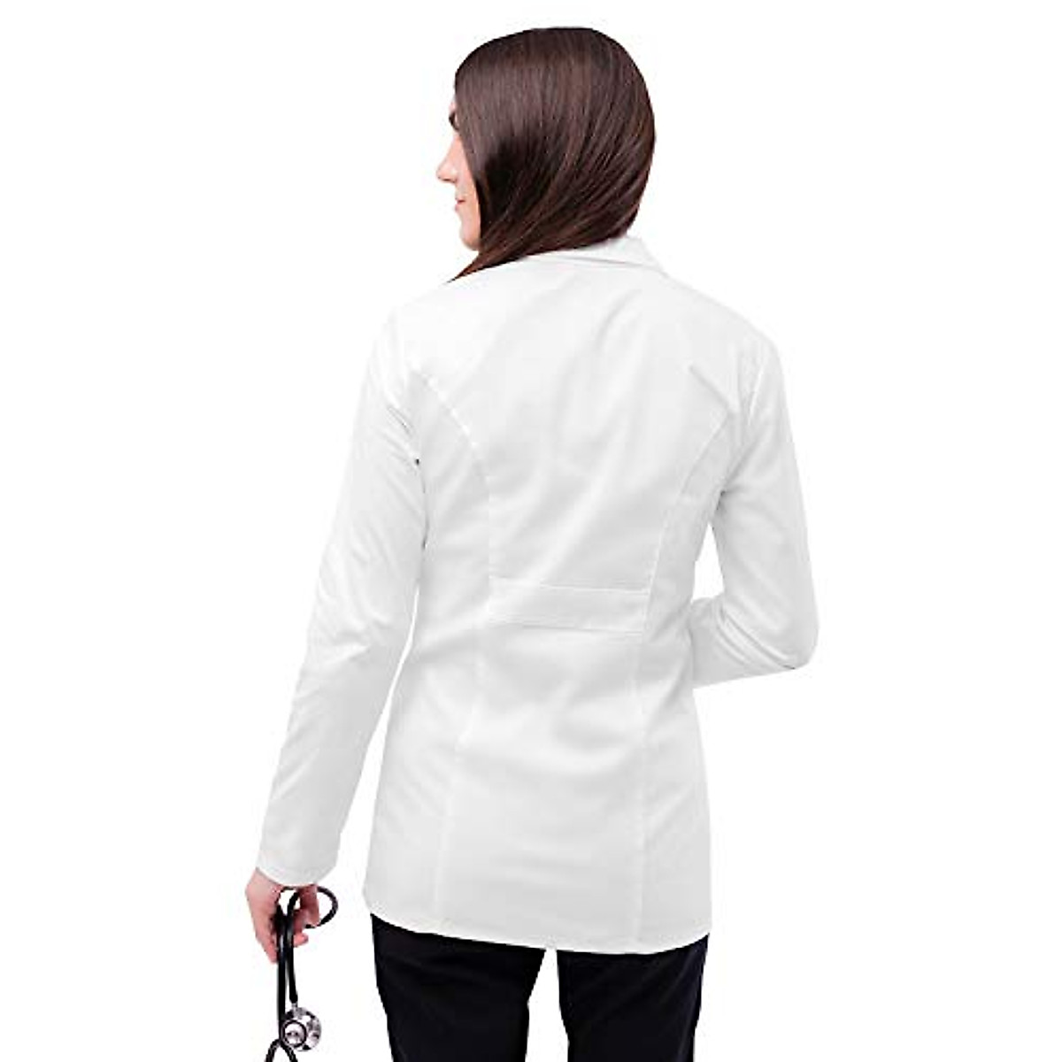 Adar Universal Stretch Lab Coat for Women - 28" Tab-Waist Lab Coat - 3300 - White - 3X