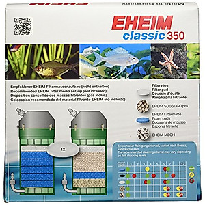 EHEIM Fine Filter Pad (White) for Classic External Filter 2215 (3 Pieces)