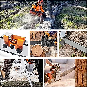 Chainsaw Chain Sharpening Jig, Portable Hand Crank Chainsaw Blade Sharpener Chainsaw Sharpening Kit Suitable for 4"-22" Chain Saws & Electric Saws, Keep Your Chain Saw in Top Shape