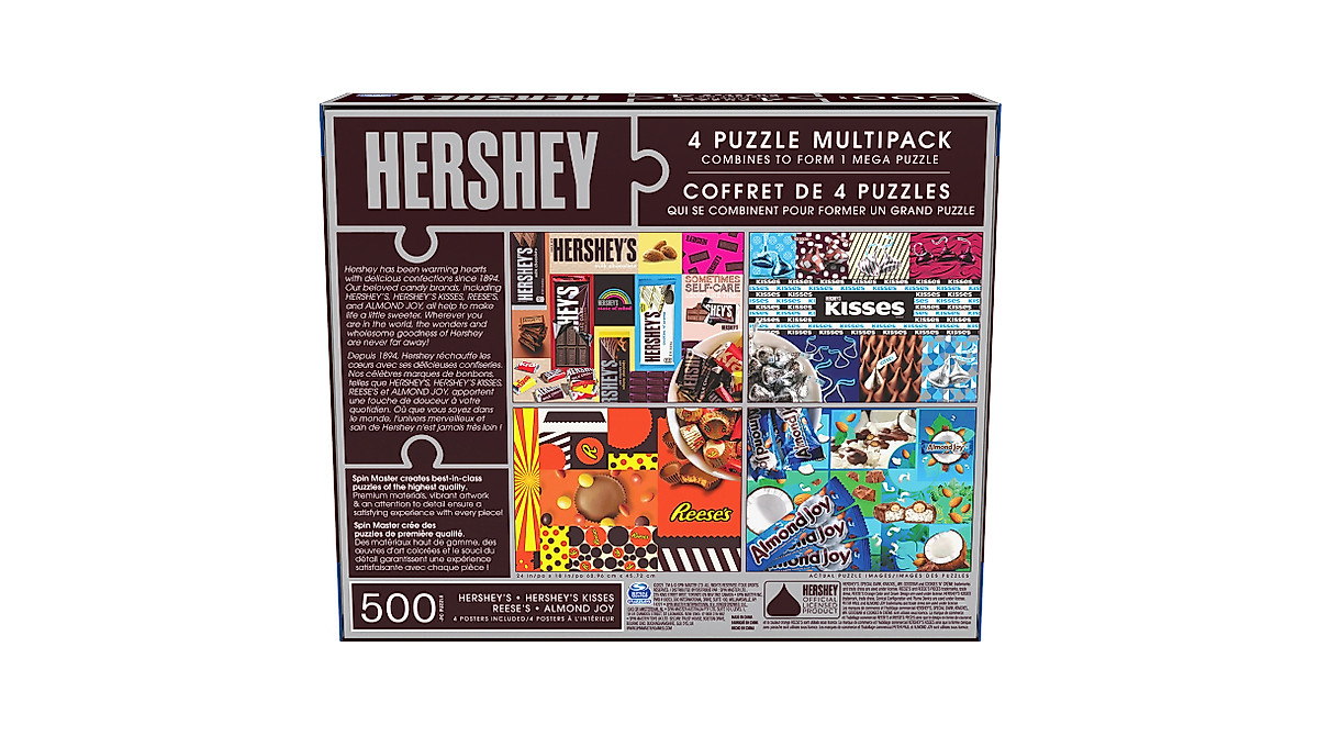Hershey's 4 Puzzle Multipack - Build Mega Chocolate Puzzle for All Ages