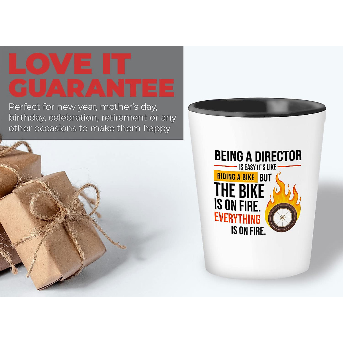 Bubble Hugs Director Shot Glass 1.5oz - Being A Director - Executive Manager Supervisor Minister Boss Chief Office Leader Curator Coordinator Filmmaker