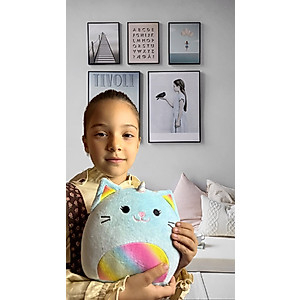 Irakaia Stuffed Rainbow Cat Unicorn Animal Plush Toy, Cute 8 Inch Ultrasoft Kawaii plushies (Caticorn)