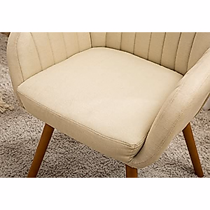 Roundhill Furniture Tuchico Contemporary Fabric Accent Chair, Arm Rest, Tan