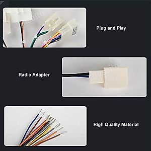 Dasaita Car Stereo Wiring Harness Cable fit Dasaita Car Radio Head Unit,DYX004 Radio Wire Harness for Toyota Corolla Camry Prado RAV4 Hilux Factory Radio Cable SWC