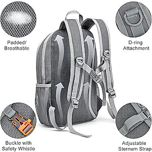 G4Free Mini 12L Hiking Backpack RFID Small Rucksack Compact Multipurpose Daypacks for Men Women Camping Walking Daytrip, Light Grey