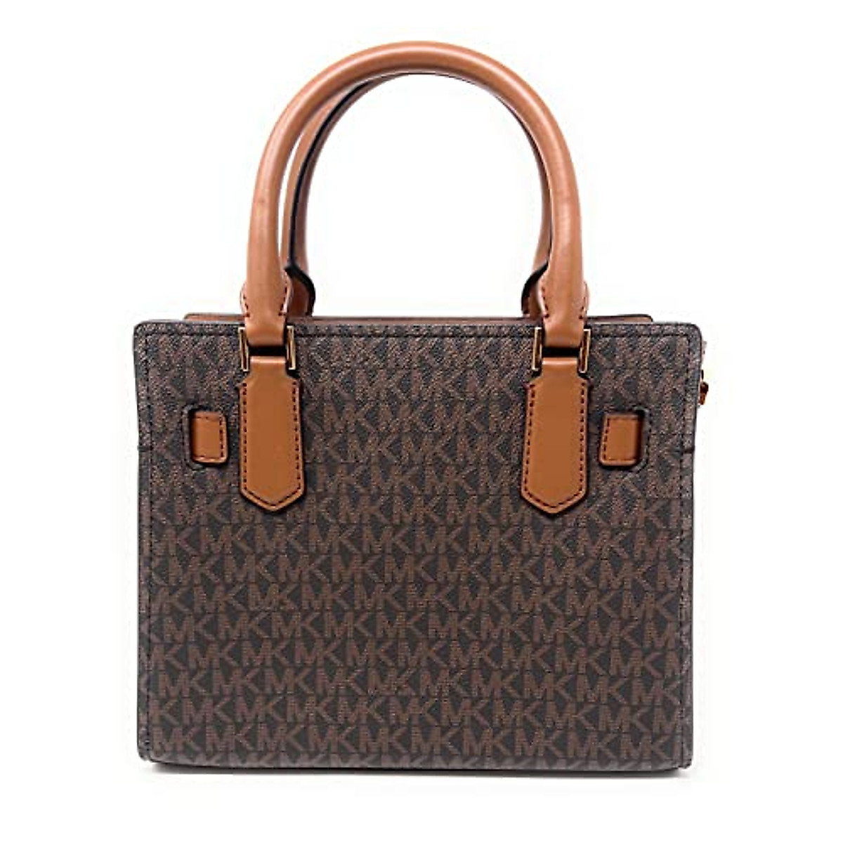 Michael Kors HAMILTON SMALL SATCHEL SHOULDER CROSSBODY BAG MK SIGNATURE BROWN