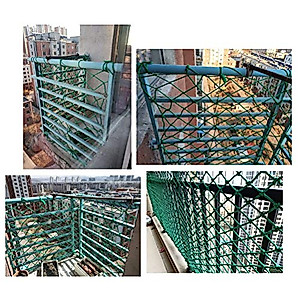 Child Pet Cat Safety Anti-Fall Net Multi-Purpose, Green Anti-fall Net, Outdoor Children's Baby Balcony Stair Safety Protective Net, Car Cargo Construction Site Garden Fence Protection Net, Anti-bird N