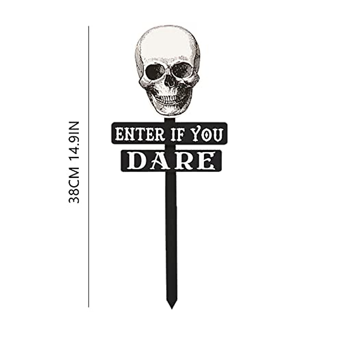 Pomobie Halloween Decorations Skull Head Yard Signs Yard Art Silhouette Yard Sign Stakes Decor Garden Garden Stakes Halloween Outdoor Statues Props Scary Holiday Home Lawn Party Supplies