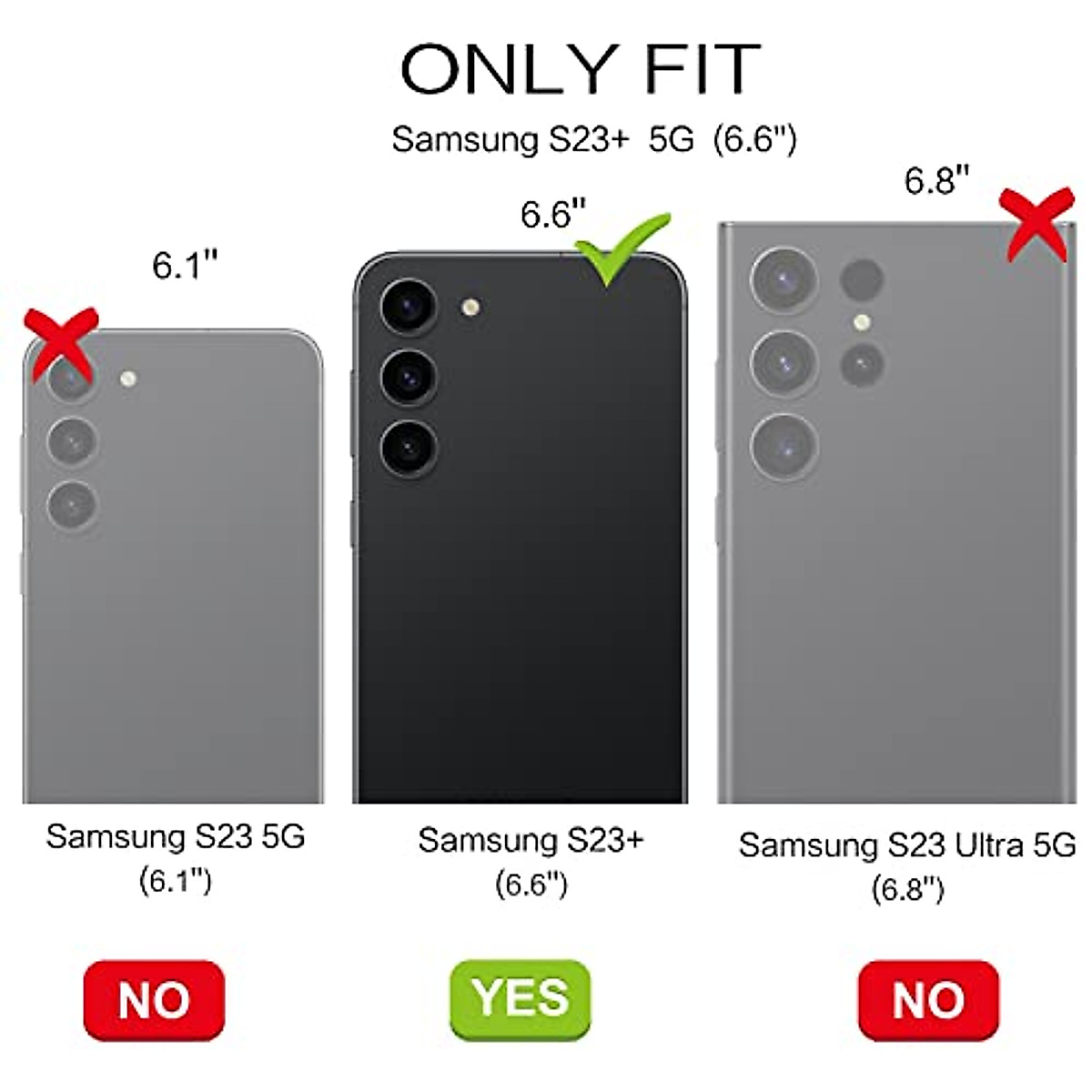 Telaso Samsung Galaxy S23 Plus Case, Galaxy S23 Plus Phone Case Love Heart Cute Case with Wristband Kickstand Holder Soft TPU Plating Bumper Protective Slim Phone Case Cover for Girls Women, Black