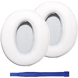 HD4.50BT Replacement Ear Pads Quite-Comfort Protein Leather, Earpads Cushions for Sennheiser HD4.50BT, HD4.50BTNC, HD4.40BT, HD450BT HD430 HD440 HD350BT HD400S HD458BT HD300 Headphones(White)