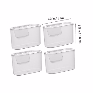 FUNOMOCYA 6Pcs Refrigerator Side Box Clip Storage Containers Small Hanging Sauce Organizer for Fridge Space Saving Fridge Bins for Condiments Kitchen Organizer