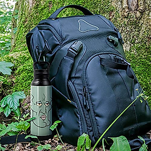 Spongebob OFFICIAL Squidward Handsome Face 24 oz Insulated Canteen Water Bottle, Leak Resistant, Vacuum Insulated Stainless Steel with Loop Cap