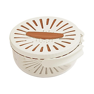 YWJLQH Drain Basket Keeper Container Reusable with Handle Washing Basin Fruits Saver Fruit Drainer Bowl for Strawberry Fruits Grapes, Brown