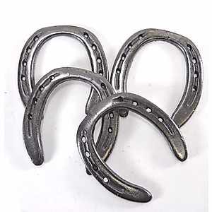 10 Pc New (Old Look) Cast Iron Horseshoes for Crafting Size 4