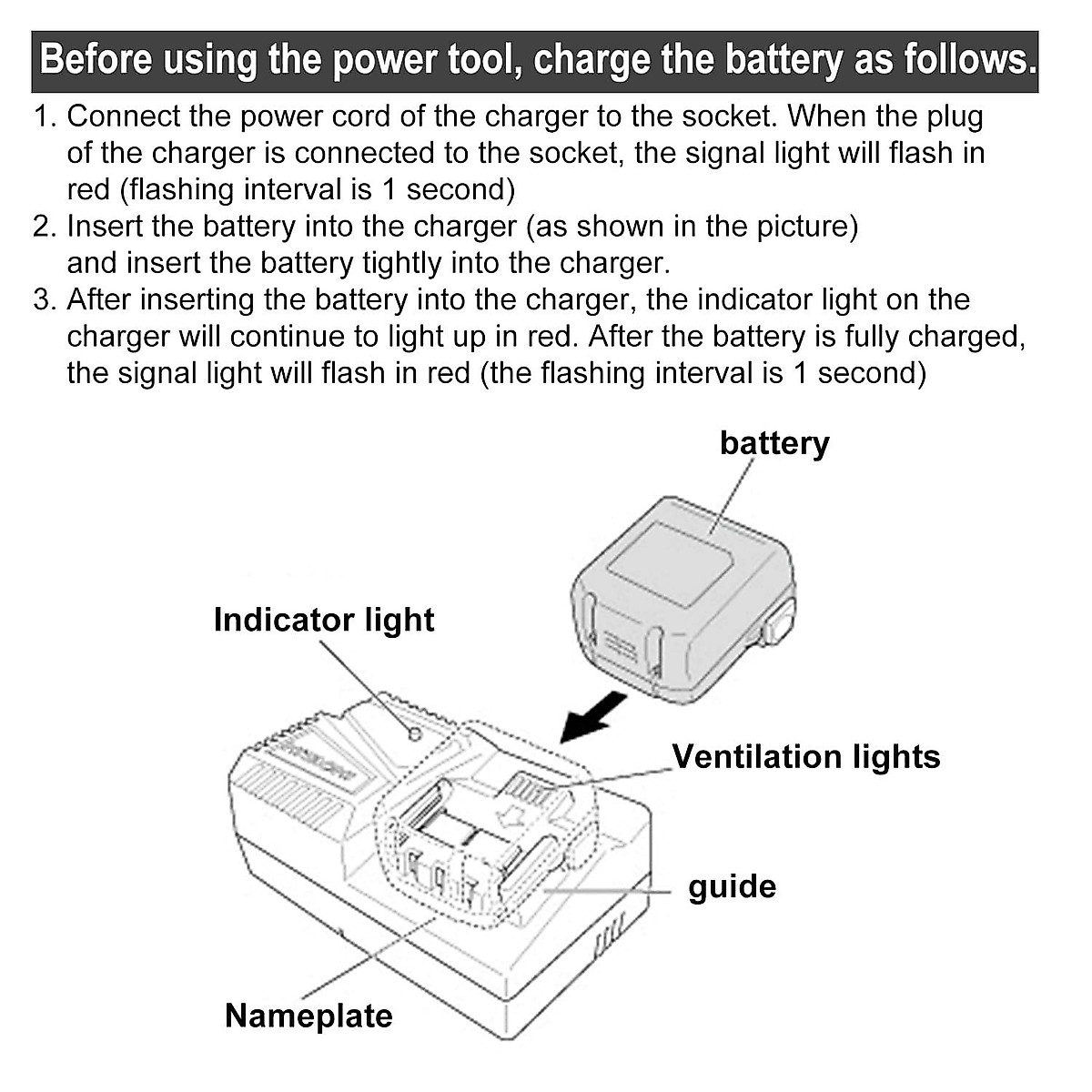 UC18YFSL Lithium Battery Charger for Hitachi 14.4V- 18V Li-ion Battery BSL1815 BSL1820 BSL1825 BSL1840 BSL1850 BSL1860 BSL1415 BSL1420 BSL1430 BSL1440 BSL1450 UC18YSL3 UC18YKSL UC18YRL UC18YRSL