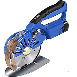 VEVOR Fabric Cutter 125mm Rotary Fabric Cutter 39mm Cutting Height Wireless Electric Rotary Cutter All-Copper Motor with Low Noise Adjustable Speed Electric Scissors for Cutting Fabric and Cotton