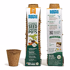 Back to the Roots Organic & Plantable Seed Starting Pots (24 CT)
