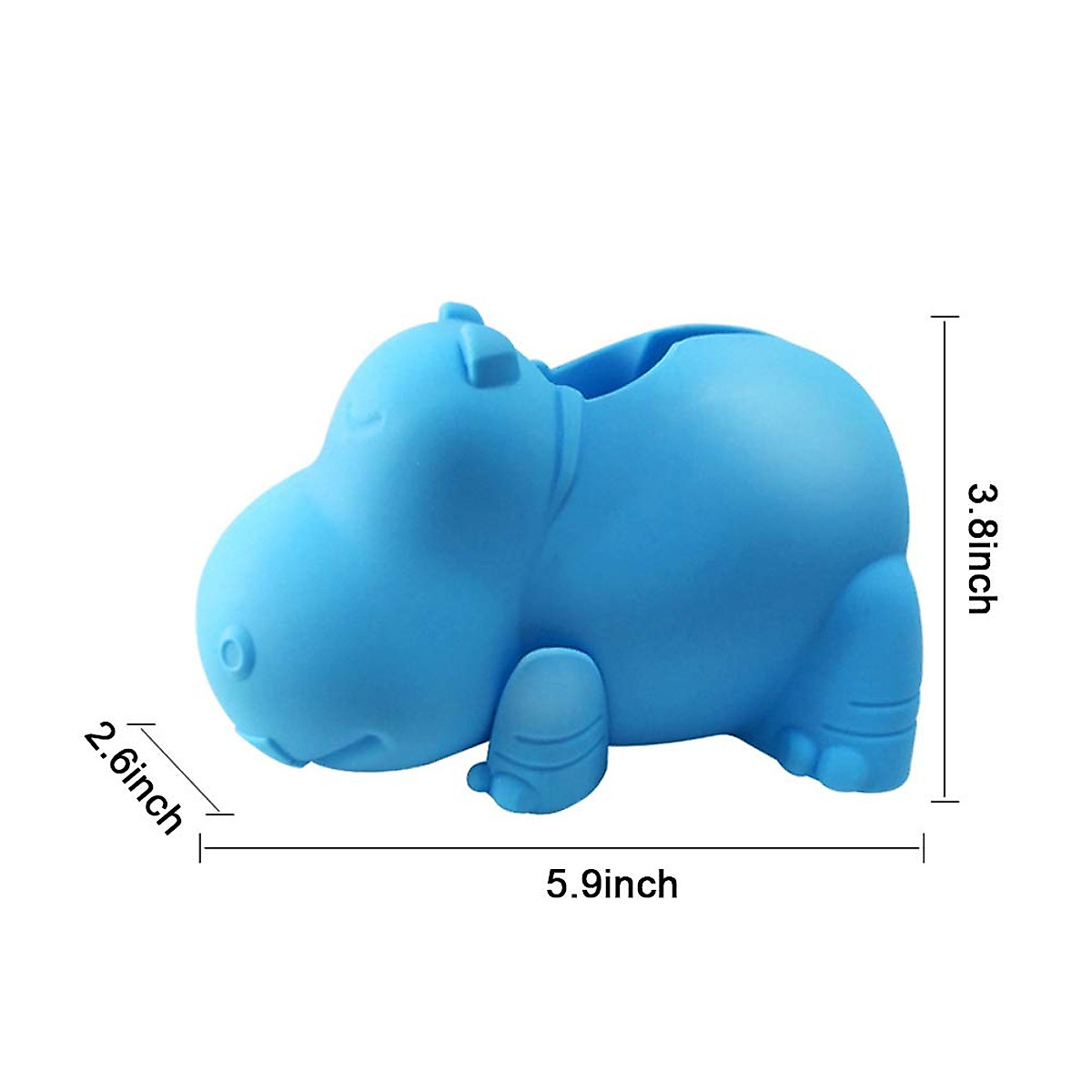Odowalker Cartoon Faucet Cover Washbasin Bath Tub Spout Cover Cute Animal Toy Faucet Cover Bath Safety Fun (Hippo Spout Guard)
