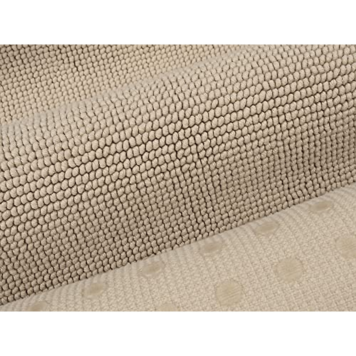 Cotton Paradise Bath Rug for Bathroom, 17x24 inch 100% Cotton Non Slip Bath Mat Rug, Soft Absorbent Machine Washable, Beige Bath Rug