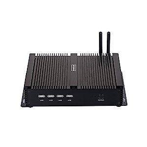 HUNSN Fanless Industrial PC, Mini Computer, Intel Core I5 3317U, Windows XP / 11 or Linux Ubuntu, IM02, VGA, HDMI, 2 x LAN, 4 x COM RS232, 4 x USB2.0, 4 x USB3.0, 8G RAM, 512G SSD, 1TB HDD