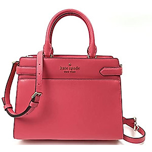 Kate Spade New York Staci Medium Saffiano Leather Satchel Purse (Watermelon)