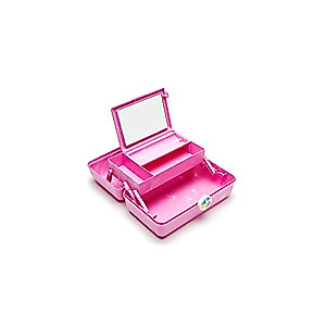 Caboodles On-The-Go Girl Retro Case, Bubblegum Marble , 13.38x8.88x6.5 Inch (Pack of 1)