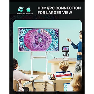 Handheld Microscope With 5" LCD Screen, Portable Pocket Digital Microscopes For Kids With Camera, Opqpq ODM5 Pro 1200X HDMI Coin Microscope For Error Coins, Soldering Microscope For Electronics Repair