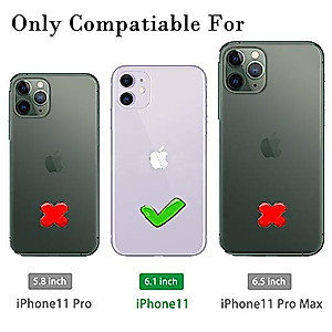 LeYi Black Phone Cases for iPhone 11, Compatible with iPhone 11 Phone Case with Screen Protector [2 Pack] for Men, Military-Grade Armor Magnetic Ring Kickstand for iPhone 11 6.1 inch, Graphite