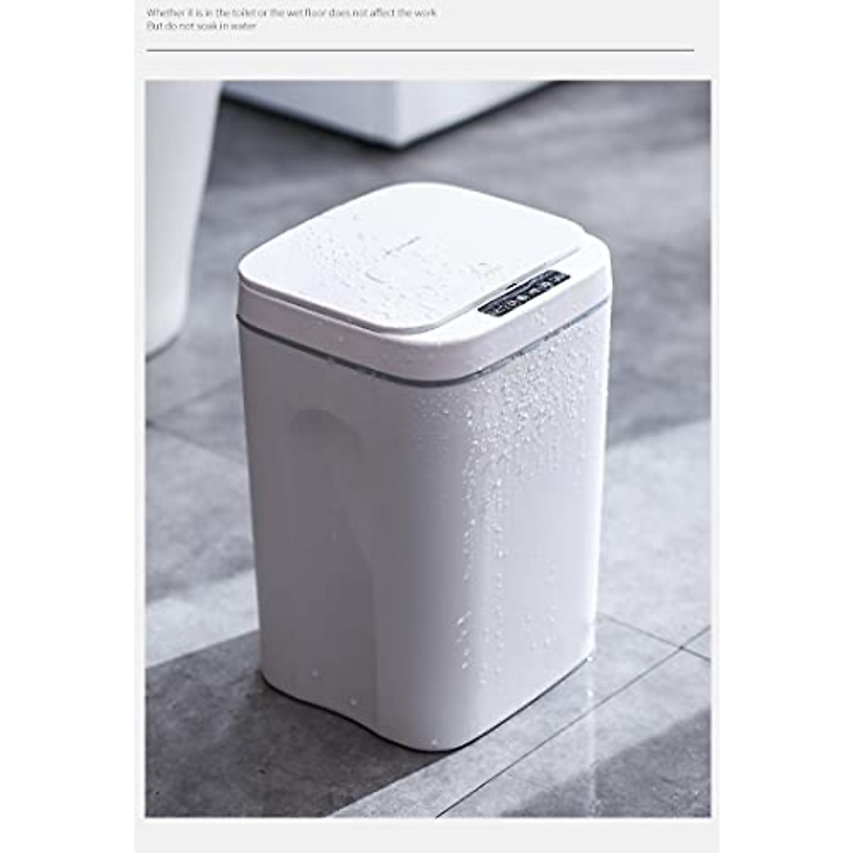 Smart Trash Can 3-Mode Low Noise Automatic Dustbin Touchless Infrared Vibration Motion Sensor Waste Basket Eco-Friendly Electric Garbage Dispenser Best Choice for Kitchen Bathroom Office 3.7Gal/14L