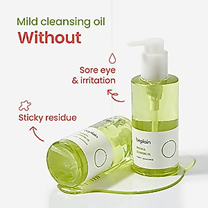 beplain Greenful Vegan Cleansing Oil 6.76 oz | Natural deep cleansing oil for Sensitive & Dry skin | Stubborn Makeup Remover | Gentle pore cleanser | Korean Cleansing Oil | k-beauty