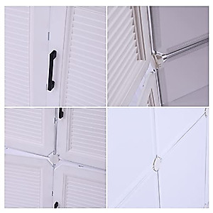 Gdrasuya10 Portable Shoe Rack, 6 Tier Shoe Storage Cabinet 24 Pair DIY Shoe Storage Shelf Organizer, Resin Shoe Shelves Organizer for Closet Hallway Bedroom Entryway (White)