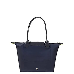 Longchamp 'Medium 'Le Pliage Green' Nylon Tote Shoulder Bag, Navy