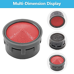 20 Pack Faucet Aerator, Faucet Flow Restrictor with Washers Replacement Parts Insert Sink Aerator for Bathroom or Kitchen, (Red, 2.2 GPM)