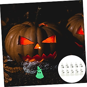 IWOWHERO 10pcs Luminous Ornaments Tabletop Decor Mini Figurine Mini Resin Figurines Ornaments for Crafts Miniature Halloween Figurines Halloween Gag Toys Resin Pumpkin Decor Party Supplies