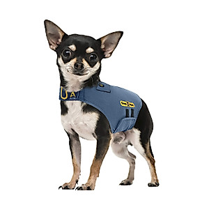 CozyVest® Dog Anxiety Vest 3-in-1 Music & Aromatherapy Shirt, Relaxing Sound & Essential Oils Jacket, Fireworks Thunder Separation & Thunderstorm Canine Stress Relief Coat (Gray, XXS [Up to 7 Lbs])