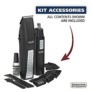 Wahl Cordless Beard Trimmer w/ Ear/Nose/Brow Trimmer