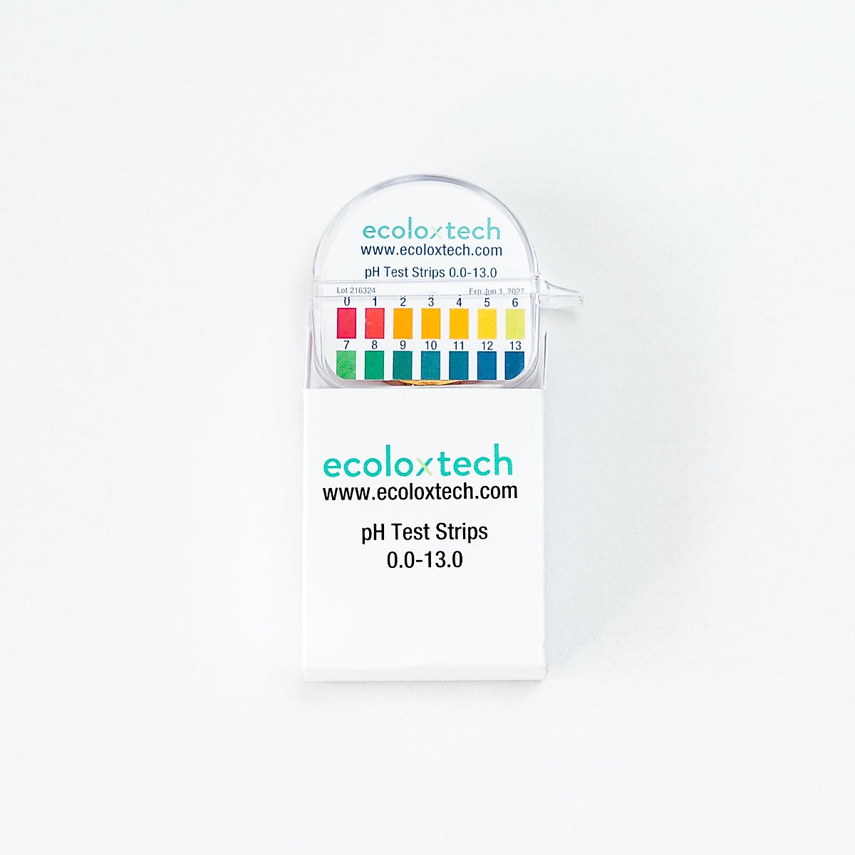EcoloxTech - Instant Check pH Paper, Wide Range pH Test Strips [0.0-13.0] for EcoOne Systems Water Testing Kit, Water Quality Tester, pH Tester for Water 125 Strips for Home, Restaurant, and Lab Use