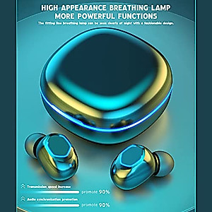 EKIDAZ Bluetooth 5.2 Earphones, Wireless Earphone with Charging Case, 9D Stereo Earphones in-Ear Built-in Mic Headset Sports Earbuds (Black)