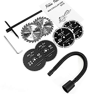 XtremepowerUS 50115 Circular Saw 4.5" w/6 Blades & Laser Corded 705W 120V Electric Cutting Tool Cut Off