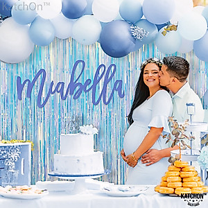 KatchOn, XtraLarge Neon Iridescent Streamers - 3.2x6.5 Feet Iridescent Party Decorations | Iridescent Fringe Curtain, Bachelorette Party Decorations | Iridescent Backdrop, Mermaid Birthday Decorations