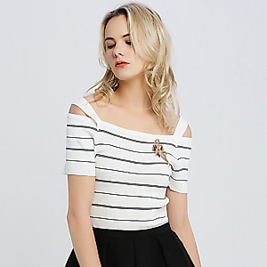 Merdia Created Crystal Brooch Fancy Vintage Style Flower Brooch Pin for Women, ladies with Blue/Purple Created Crystal | Vintage Fashion | Brooches and Pins for Women | Ladies Jewelry | Purple