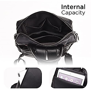 Backpack Purse for Women Multi-pocket Large Capacity Leather Shoulder Bag Multi-purpose Cute Backpack for Girls (White)