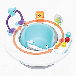 Smart Steps Explore N’ Play 5-in-1 Activity to Booster Seat with STEM Toys, Blue Safari Fun