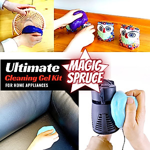 FINOCLAY Car Cleaning Gel Kit for Interior, Non-Water Car Detailing Putty, Scented Car Dashboard Cleaner, Car Cleaning Products, Upholstery Dust Remover, Vent, Reusable PC Laptop, Keyboard Cleaner