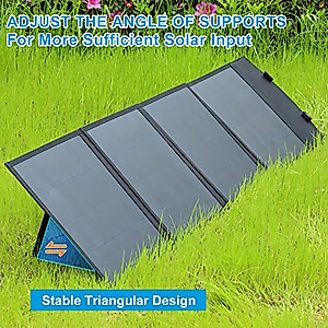 Intenergy 100W Portable Solar Panel Monocrystalline Foldable Folding Charger with Dual USB QC3.0 21.98V DC Outputs Compatible with Jackery/Anker/Bluetti/Flashfish Power Stations for Camping RV Hiking