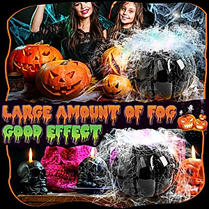 CHENGU Halloween Mist Maker Fogger Led Witch Cauldron Fog Maker Black Plastic Cauldron Colourful Water Fountain Pond Mist Machine Halloween Cauldron Decorations for Halloween Party Gift Decor (4)