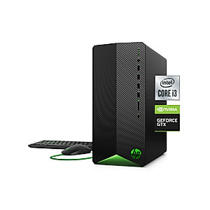 HP Pavilion Gaming PC, NVIDIA GeForce GTX 1650, 10th Gen Intel Core i3-10105, 8 GB RAM, 256 GB SSD, Windows 11, Wi-Fi 5 & Bluetooth 4.2, 9 USB Ports, Pre-Built Gaming PC Tower (TG01-1220, 2021)