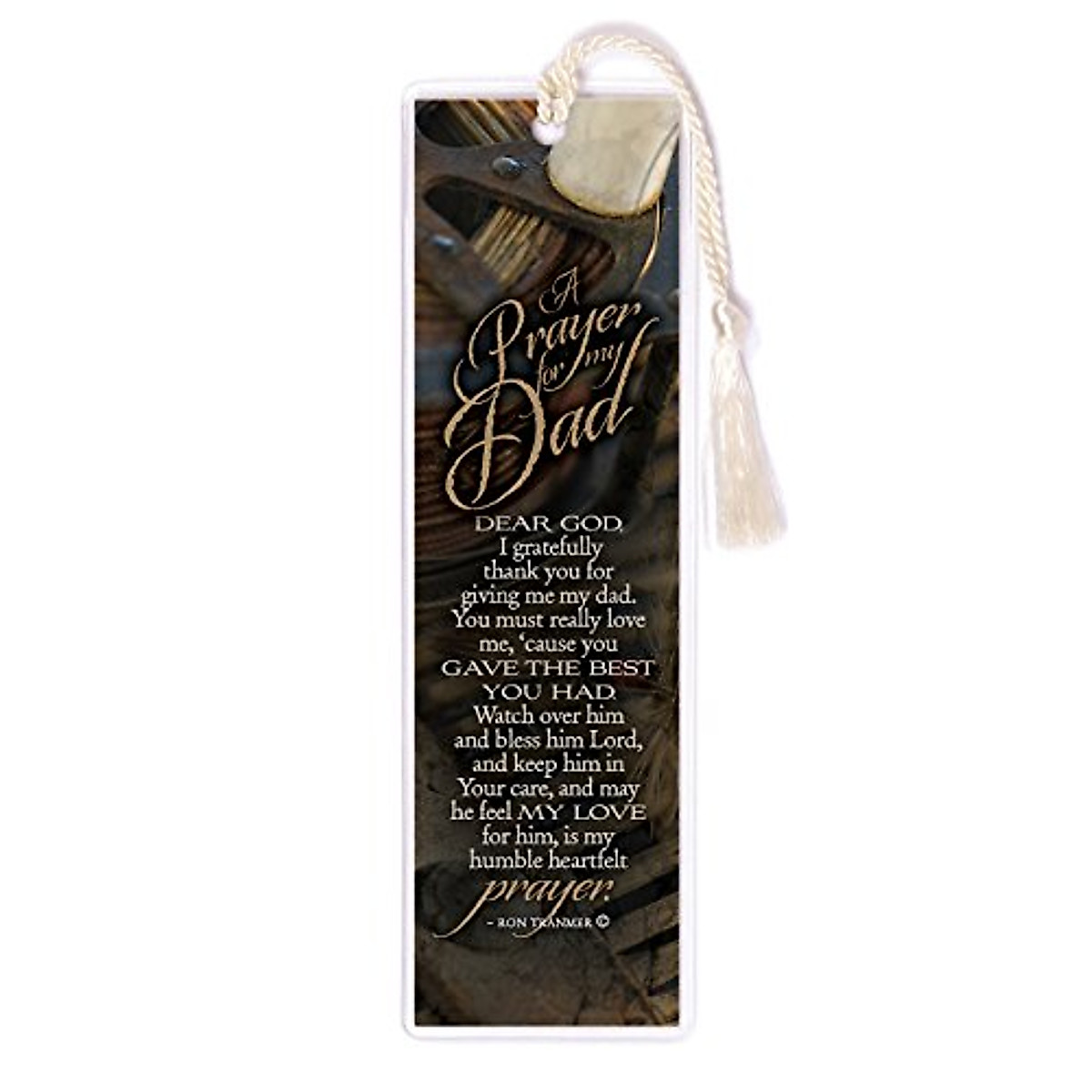 Prayer for Dad Gave the Best You Had Love 2 x 6 Inch Vinyl-Encased Tassel Bookmark